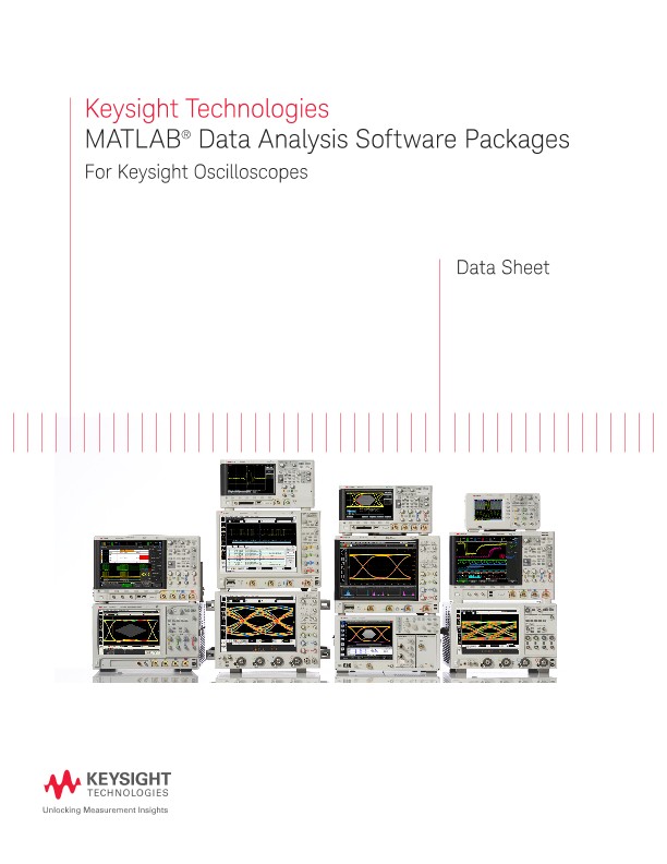 MATLAB Data Analysis Software Packages for Keysight Oscilloscopes PDF Asset Page | Keysight